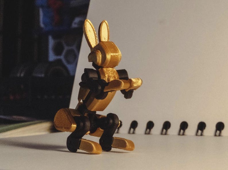 Bunny 13 | 3D Printed Action Figure | Rabbit Robot Articulated Desk Toy ...