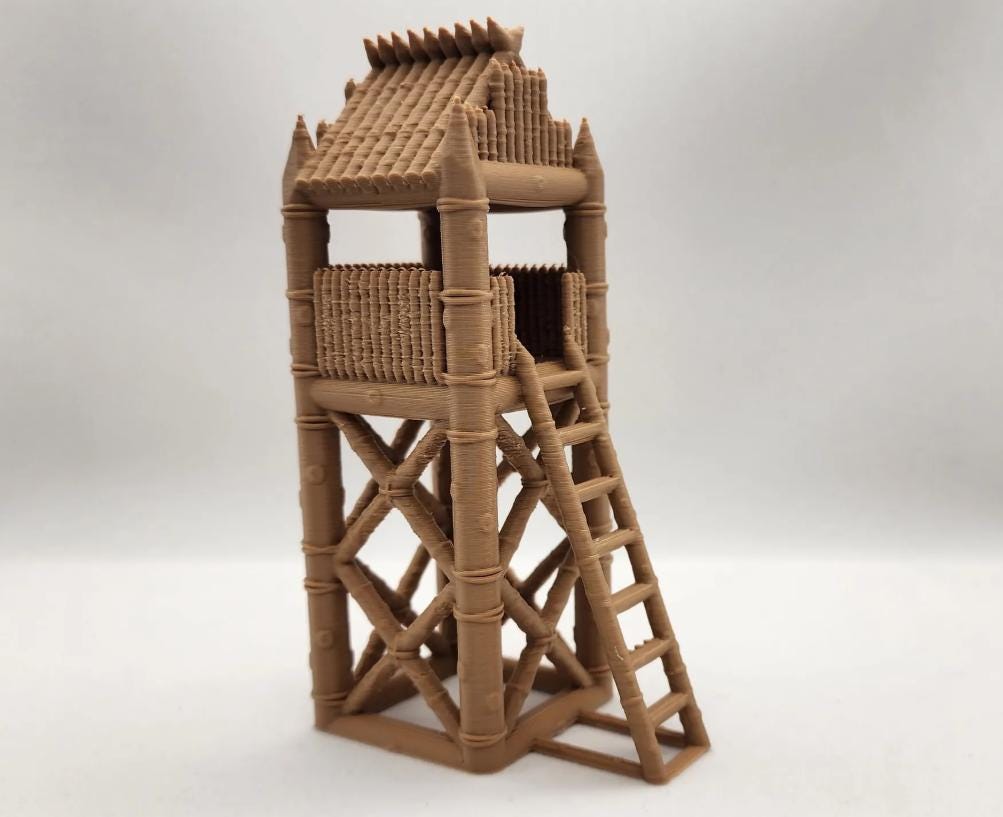 Palisade Tower for Dnd | 3D Printed Medieval Lookout Terrain Pathfinder ...
