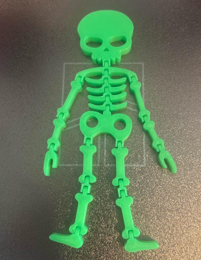 Flexible Skeleton Toy | 3D Printed Spooky Halloween Decoration for Home ...
