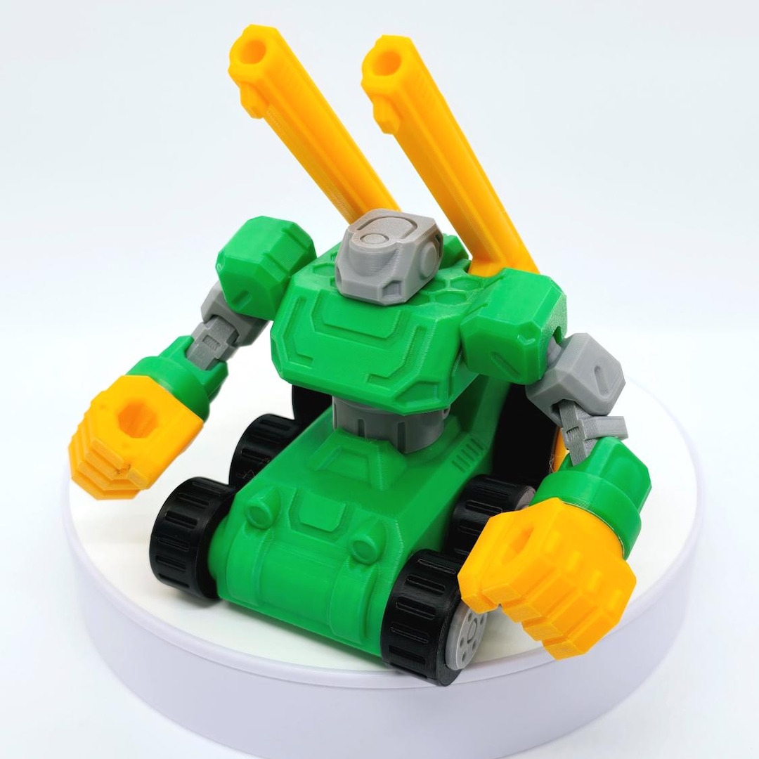 War Cranker | Robot Mech Action Figure | 3D Printed Humanoid ...