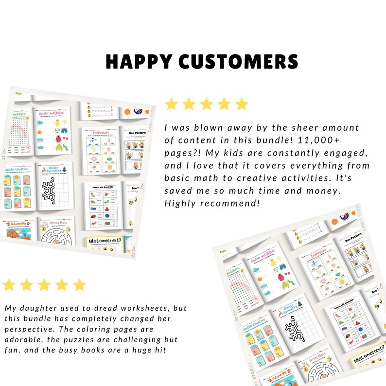 11,000+ Kids Educational Worksheets Bundle, Preschool & Kindergarten ...