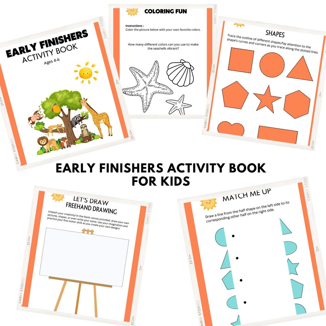 Early Finishers Activity Book for Kids: Fun & Educational Tasks to Keep ...