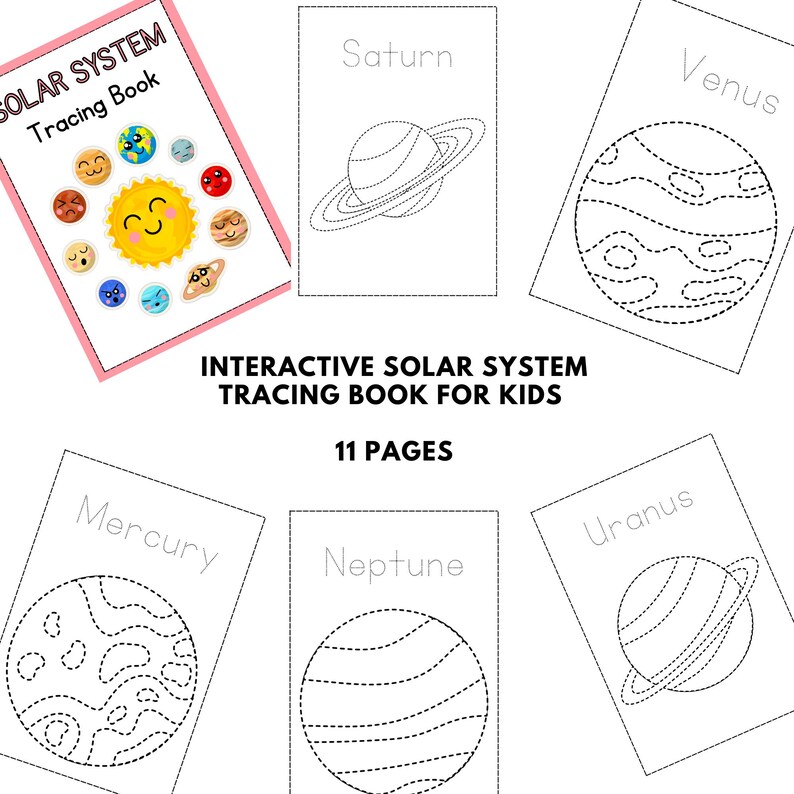 Interactive Solar System Tracking Book for Kids | Learn, Explore, and ...