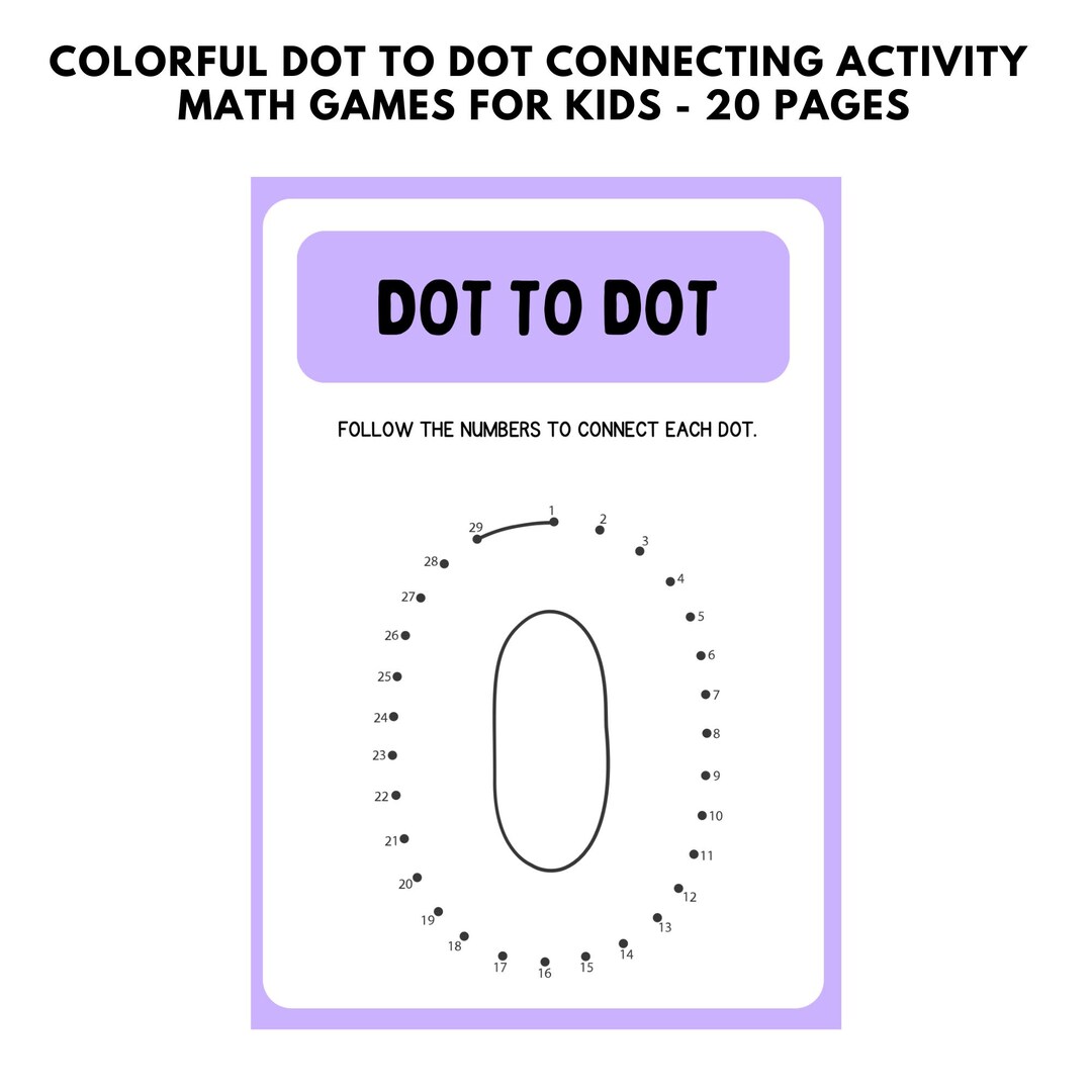 Connect & Learn: Colorful Dot-to-dot Math Games for Kids - Engaging ...