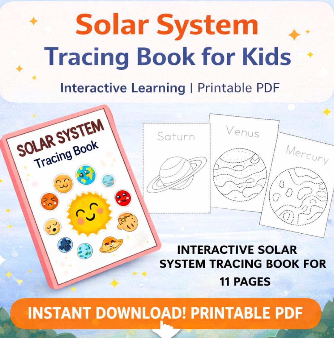 Printable Solar System Activity Book | Planet Tracking for Kids Ages 6 ...