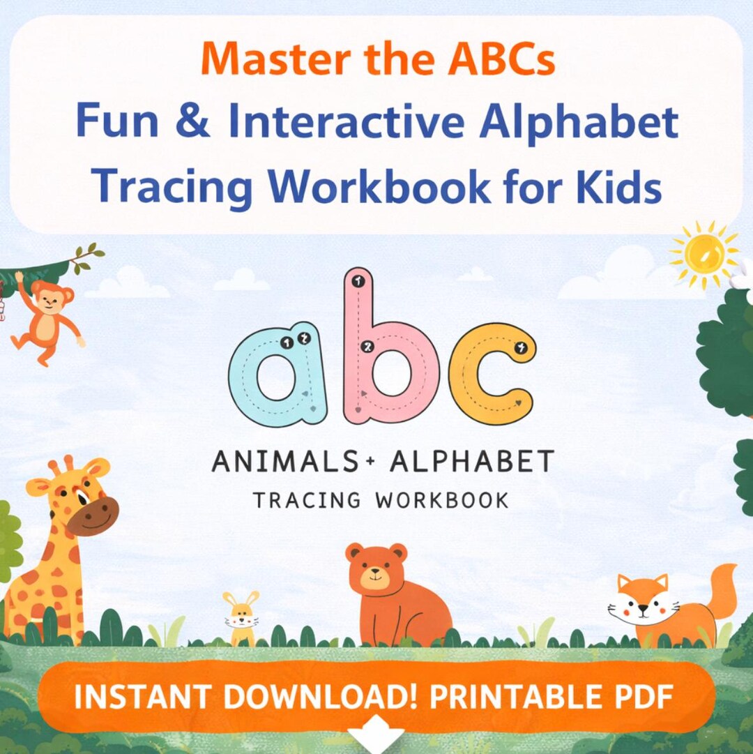 Master the Abcs: Fun & Interactive Alphabet Tracing Workbook for Kids ...
