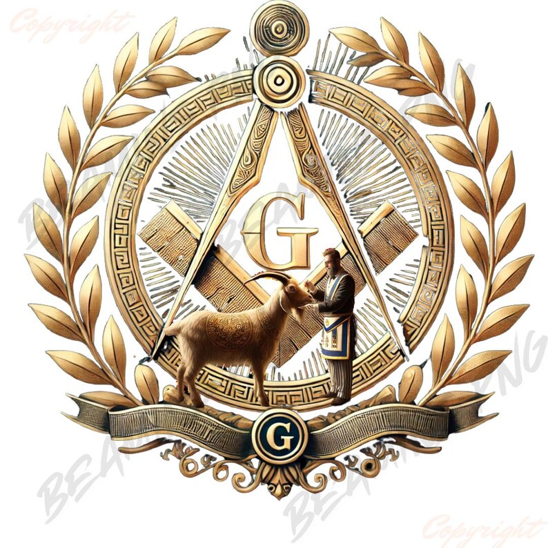 Masonic Emblem Digital Stencil PNG, MLK Clipart for Masonic Crafts ...