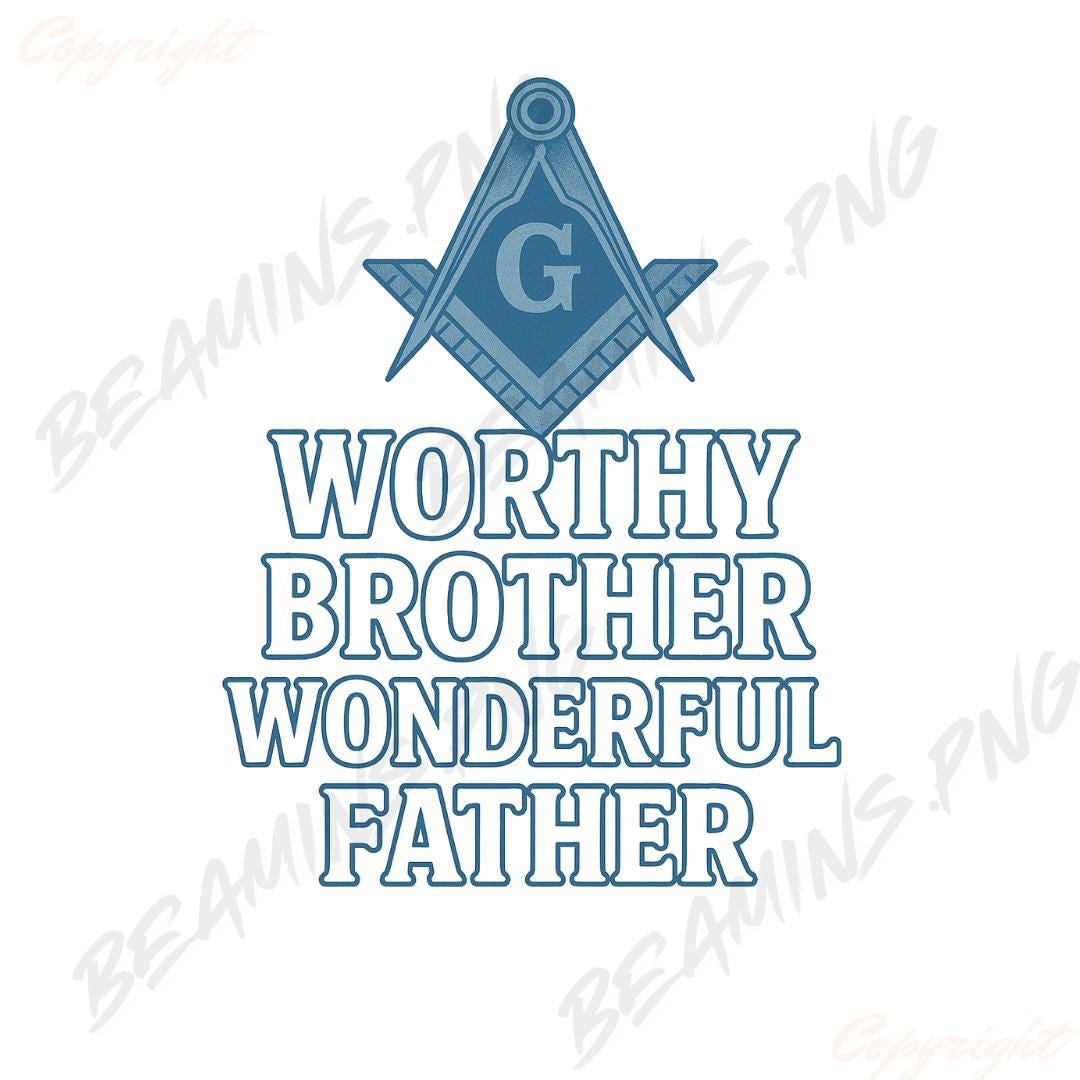 Father’s Day Masonic Emblem Digital Stencil PNG, for Masonic Crafts ...