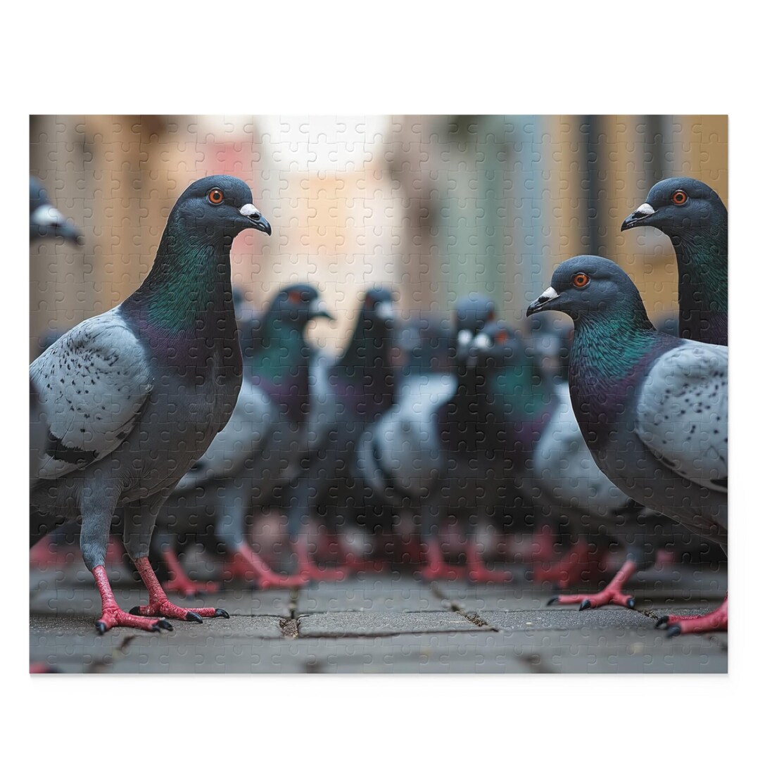 Jigsaw Puzzle | Flock of Doves Photo-style Illustration | Peaceful ...