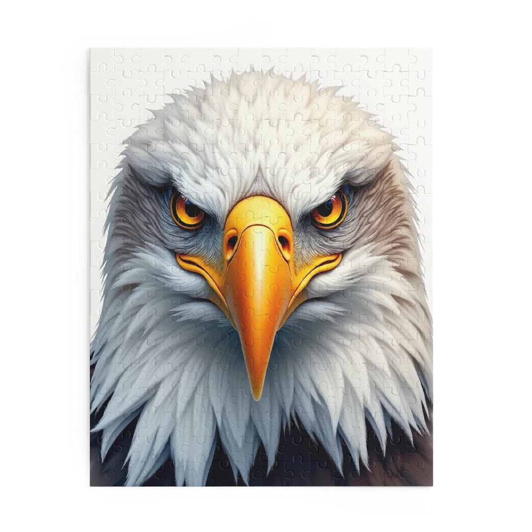 Jigsaw Puzzle | Bald Eagle Watercolor Illustration | Majestic Wildlife ...