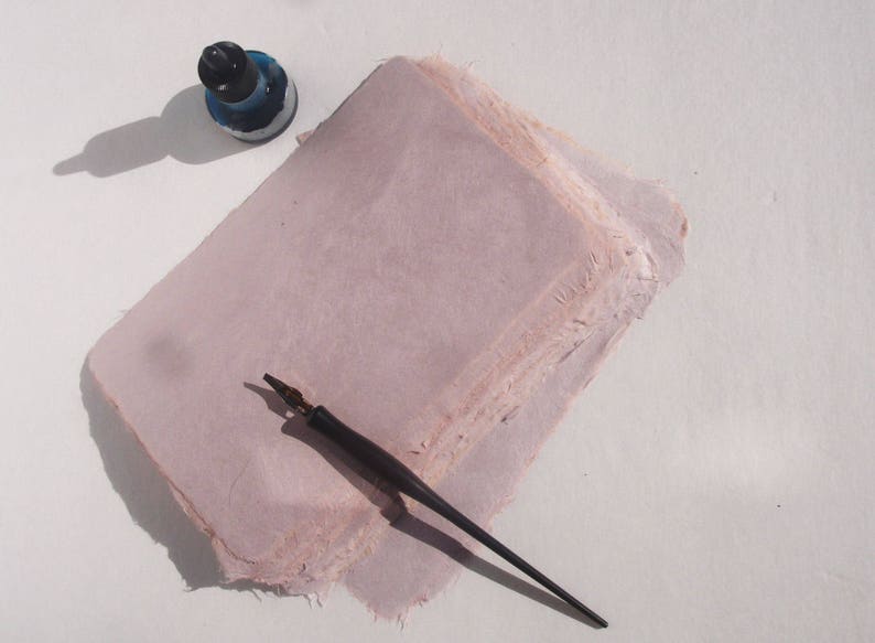 Ten Small Sheets of Rose Handmade Abaca Kozo Paper Paper, Party & Kids ...