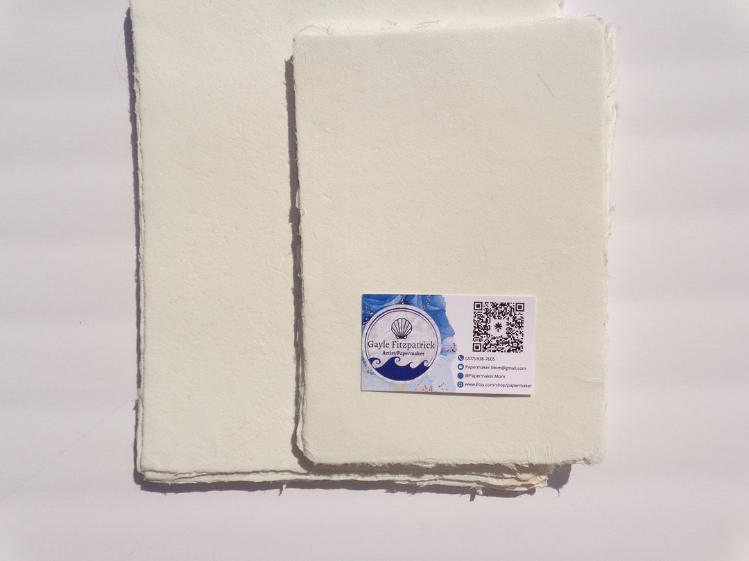 Handmade Flax/cotton Drawing Paper, Ten Sheets - Etsy