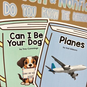 Fiction Nonfiction Library Bookshelf Bulletin Board Genre Teaching ...