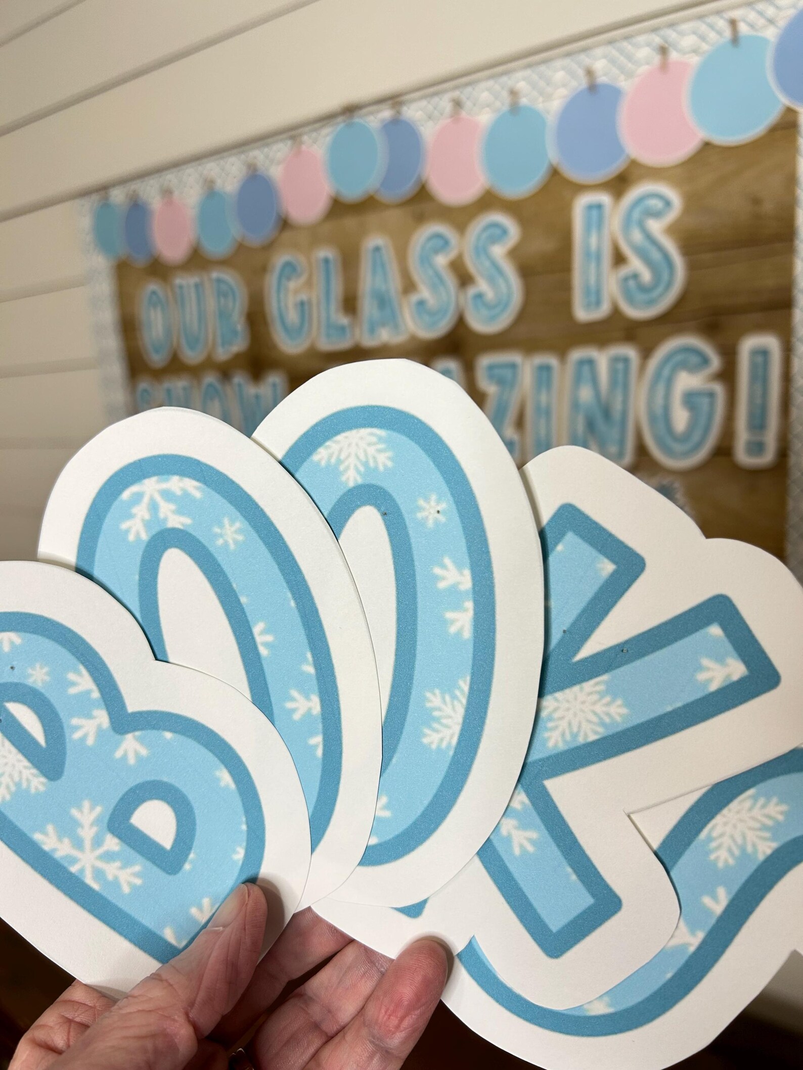 Winter Bulletin Board, Snowflake Bulletin Board, January Classroom ...