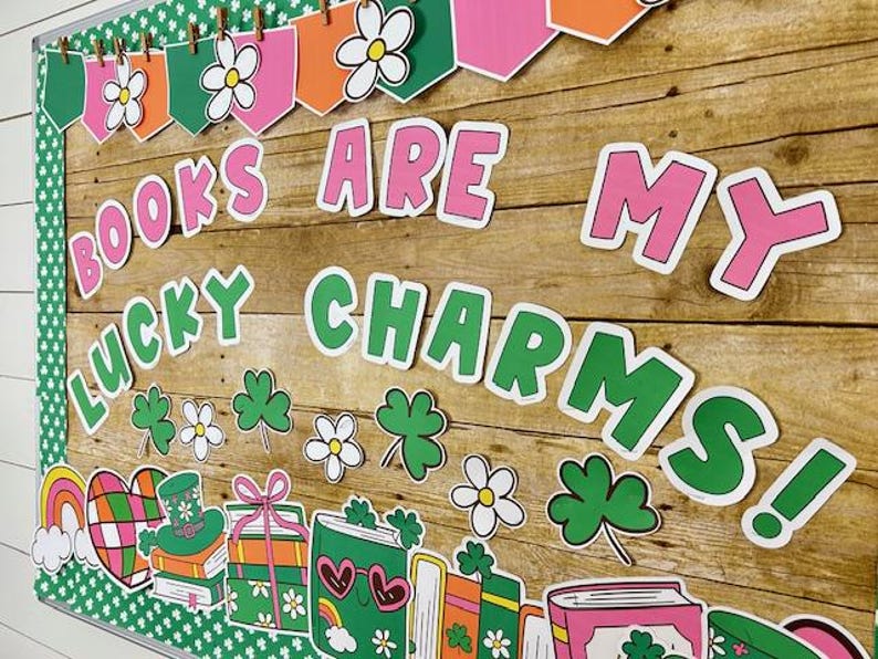 St. Patrick's Day Library Reading Bulletin Board | Books Are My Lucky ...