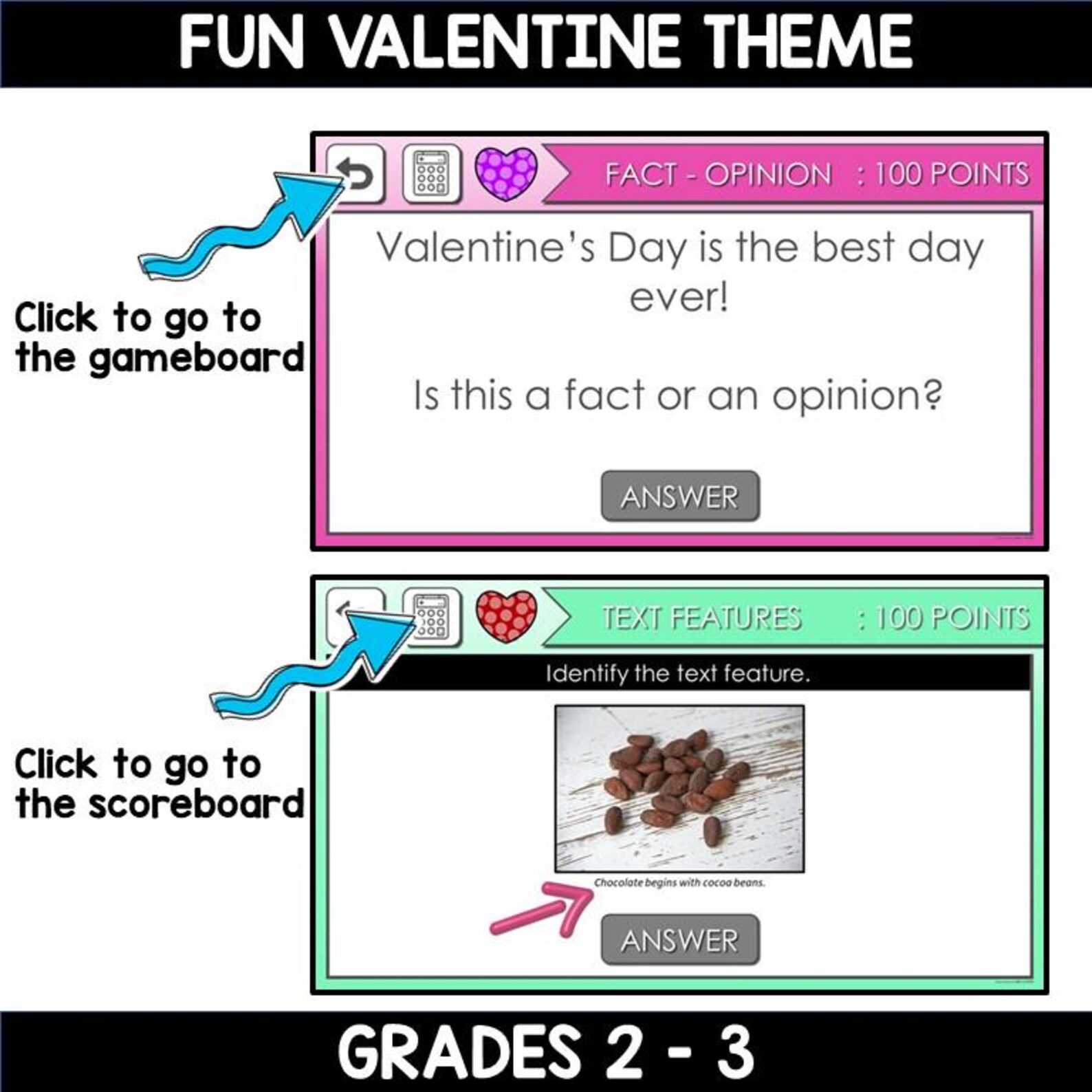 Valentine Gameshow ELA Reading Review 2nd Grade 3rd Grade 4th Grade - Etsy