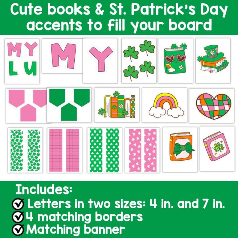 St. Patrick's Day Library Reading Bulletin Board | Books Are My Lucky ...