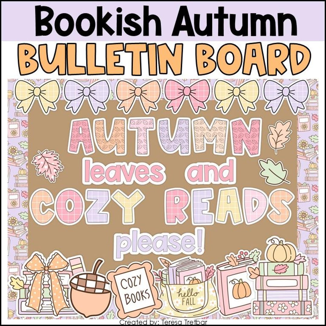 Fall Reading Bulletin Board | September Autumn Leaves Library ...