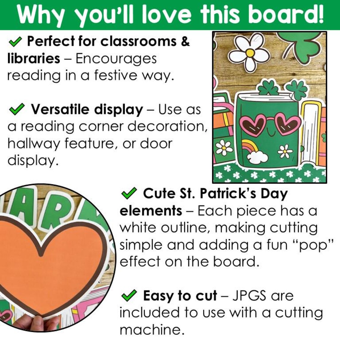 St. Patrick's Day Library Reading Bulletin Board | Books Are My Lucky ...