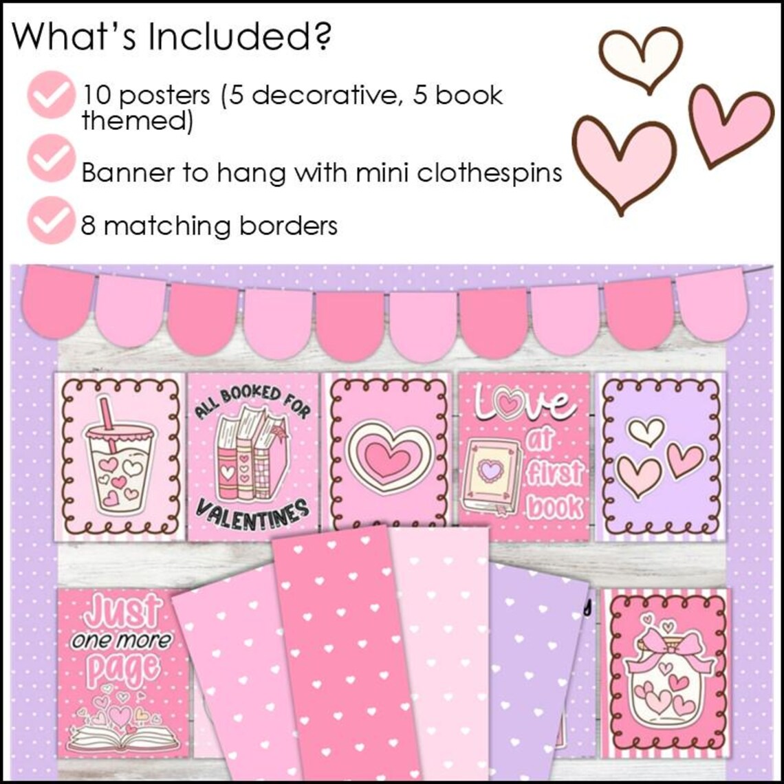 Valentine's Day Library Posters | Reading Corner Decor (printable ...