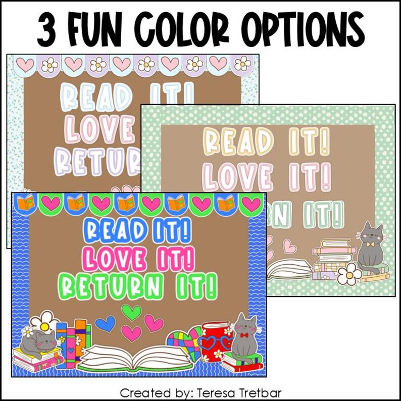 Library Bulletin Board, End of Year Book Return, Read It Love It Return ...