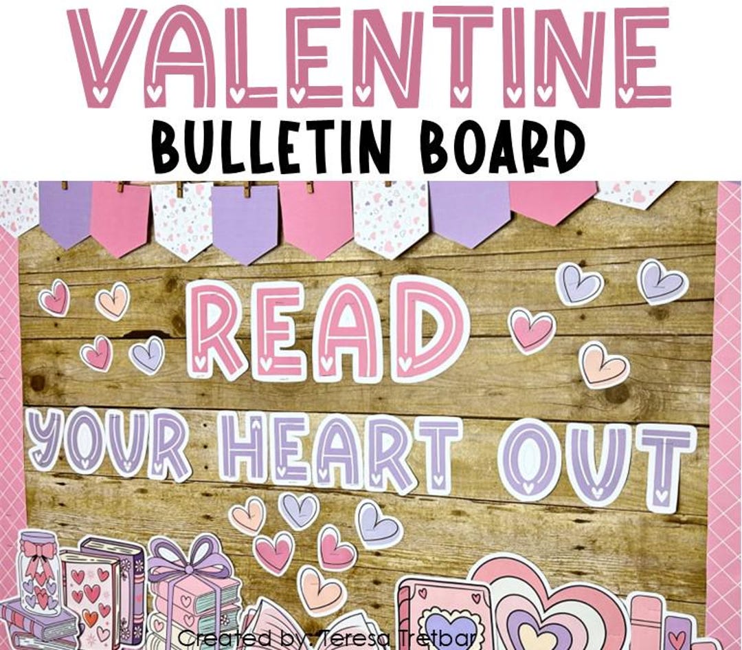 Library Valentine Bulletin Board | Reading Bulletin Board | Valentine ...