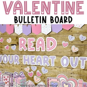 Library Valentine Bulletin Board | Reading Bulletin Board | Valentine ...