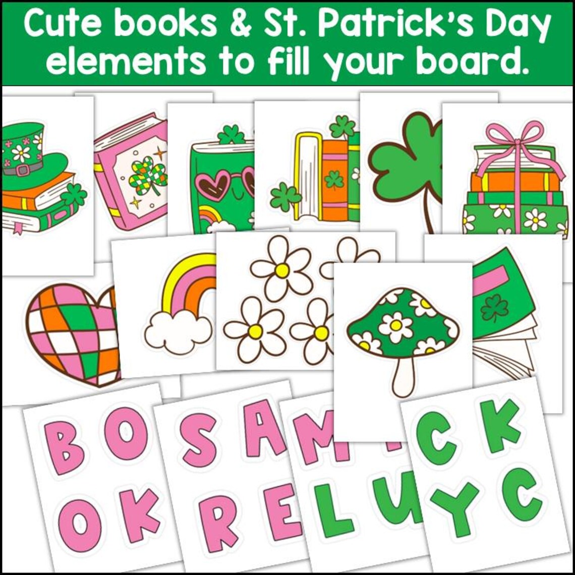 St. Patrick's Day Library Reading Bulletin Board | Books Are My Lucky ...