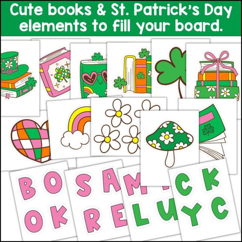 St. Patrick's Day Library Reading Bulletin Board | Books Are My Lucky ...