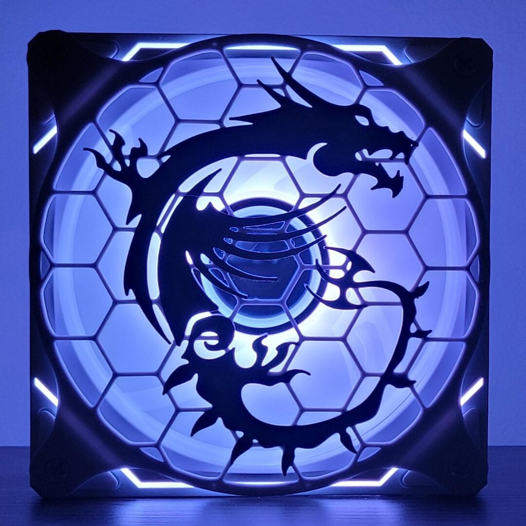 MSI Dragon - PC Computer Fan Shroud/ Grill/ Cover 120/140mm 3D Printed ...