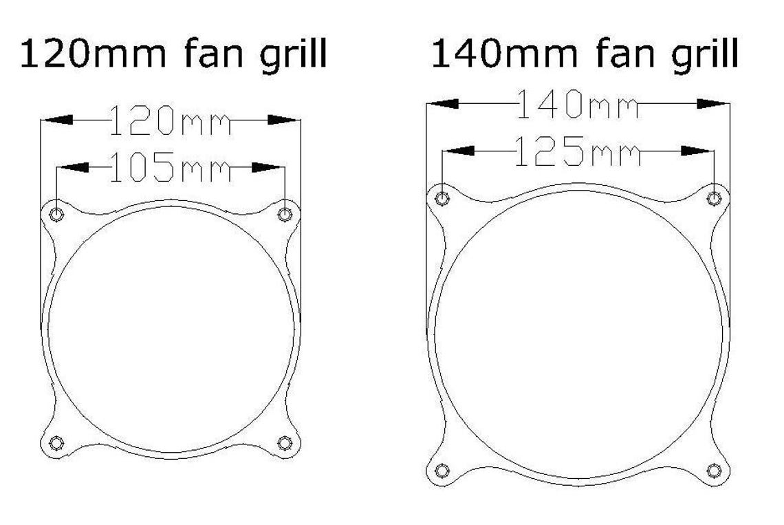 3D Boxes - PC Computer Fan Shroud/ Grill/ Cover 120/140mm 3D Printed ...
