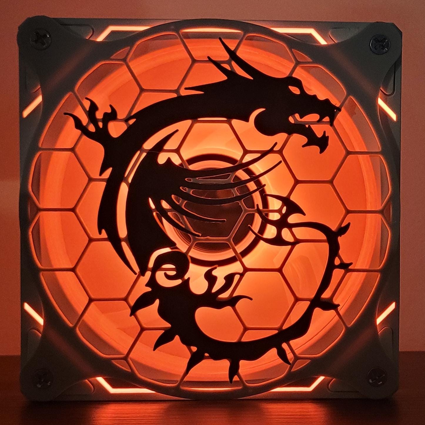 MSI Dragon - PC Computer Fan Shroud/ Grill/ Cover 120/140mm 3D Printed ...