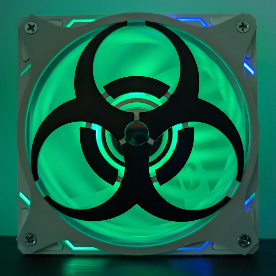 Biohazard - PC Computer Fan Shroud/ Grill/ Cover 120/140mm 3D Printed ...