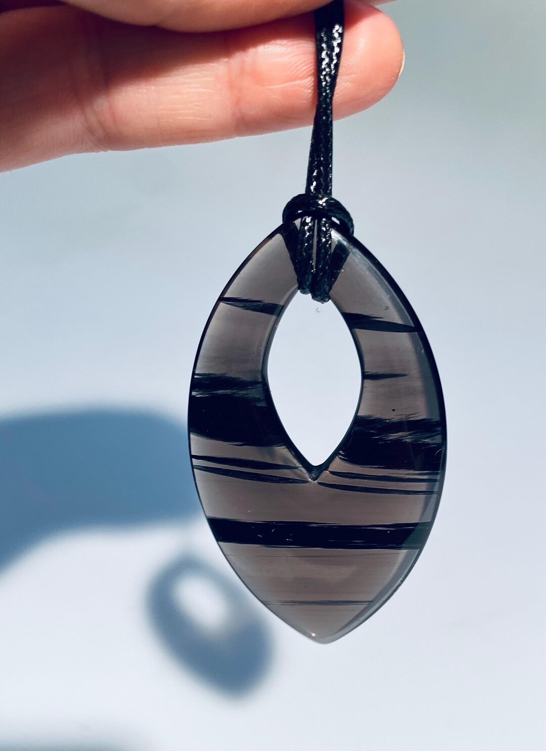 Midnight Obsidian Lace Necklace | Crystal Jewelry | Obsidian Lava Glass ...