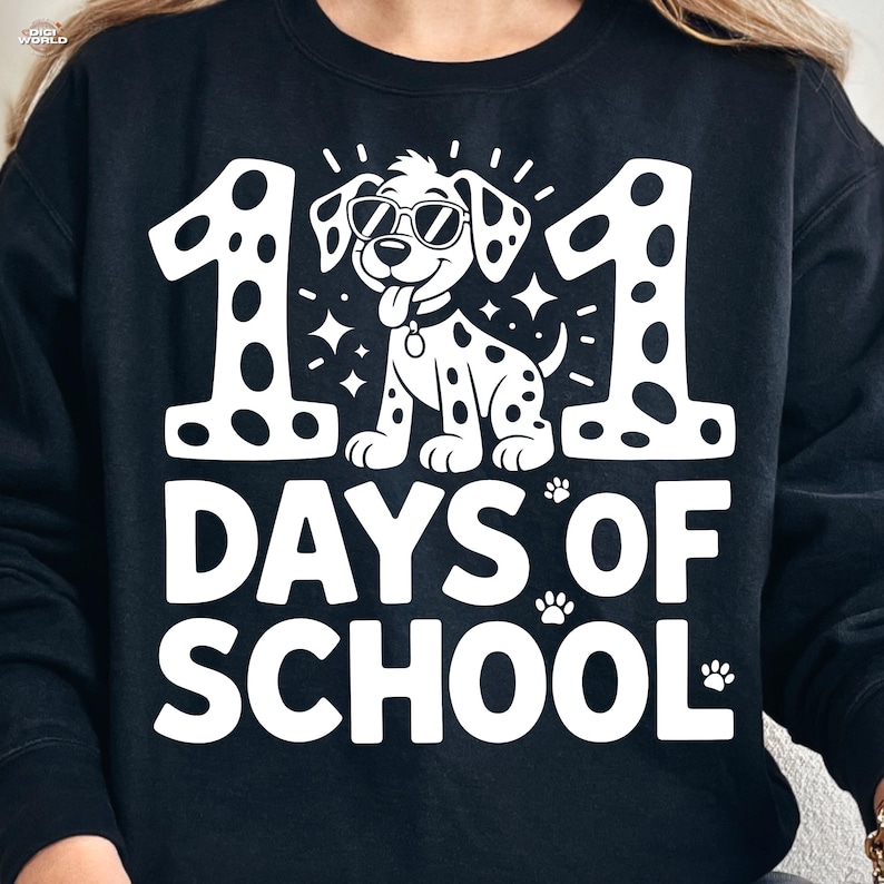 101 Days of School SVG | Dog Teacher Shirt Design | Dalmatian School ...