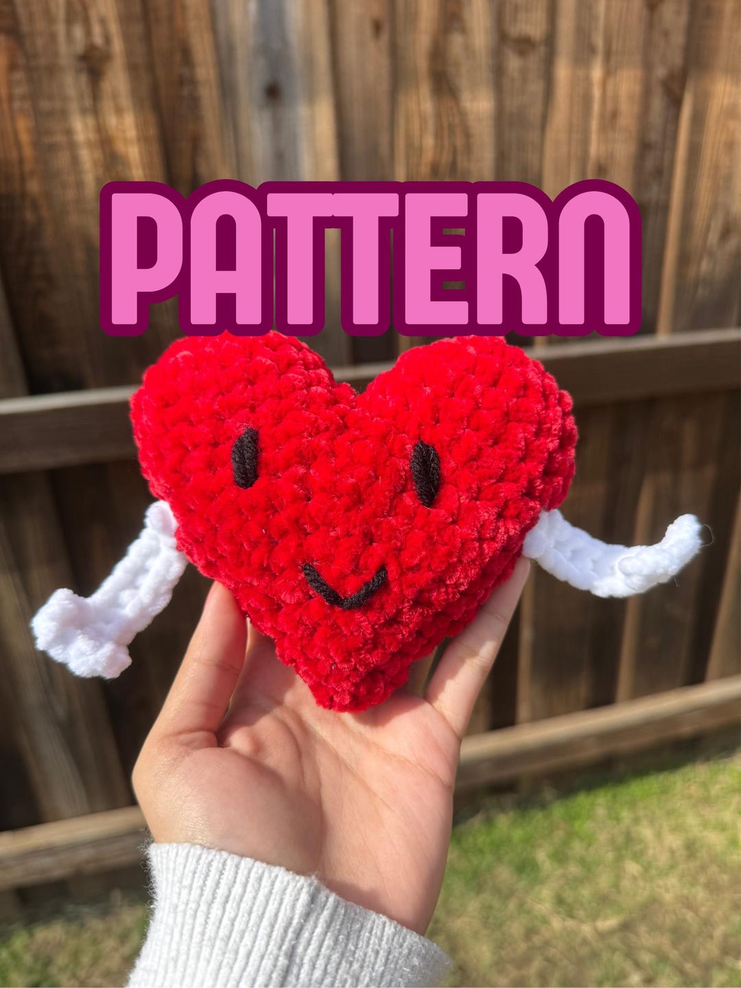 Huggy Heart PATTERN - Etsy
