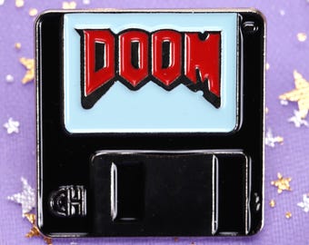 Doom Floppy Disk Enamel Pin: 80s 90s Retro Badge - Etsy