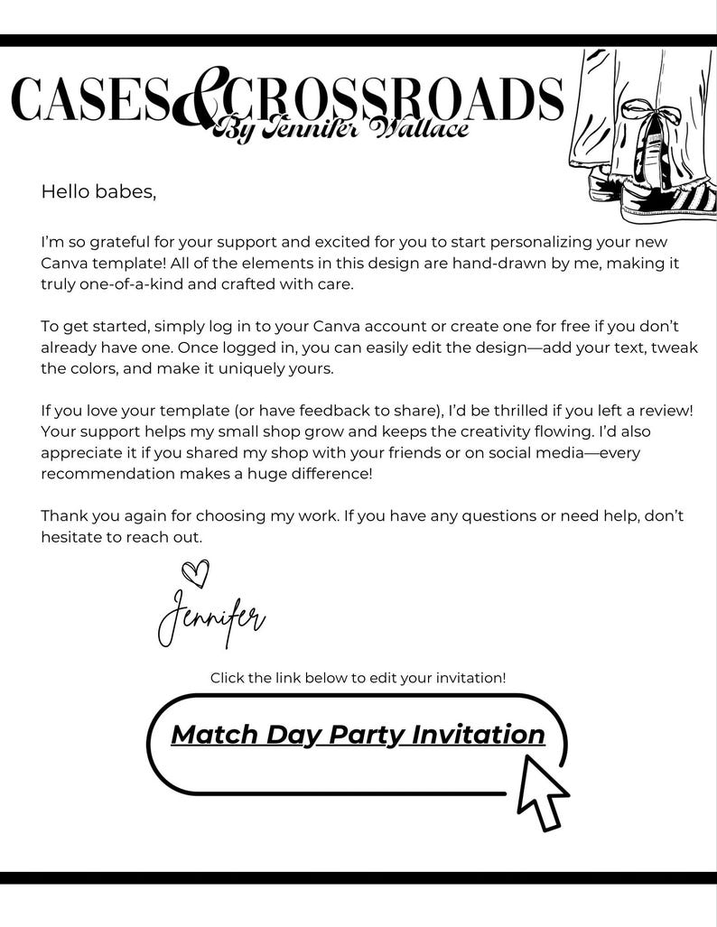 Match Day Party Invitation Digital Downloadable Canva Template (updated ...