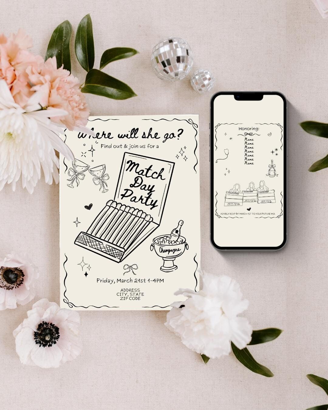 Match Day Party Invitation Digital Downloadable Canva Template (updated ...