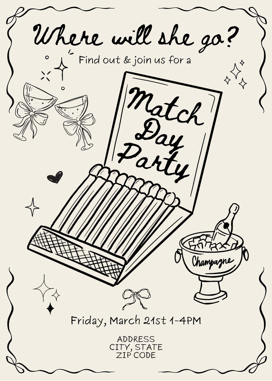 Match Day Party Invitation (medical School Graduation) [PHYSICAL] - Etsy