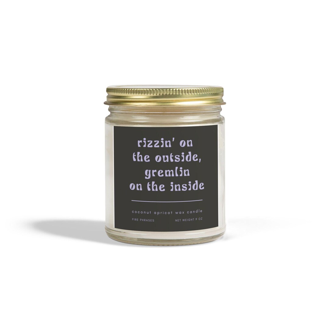 Funny Candle, Gen Z Meme, Coconut Apricot Wax, Rizzin on the Outside ...