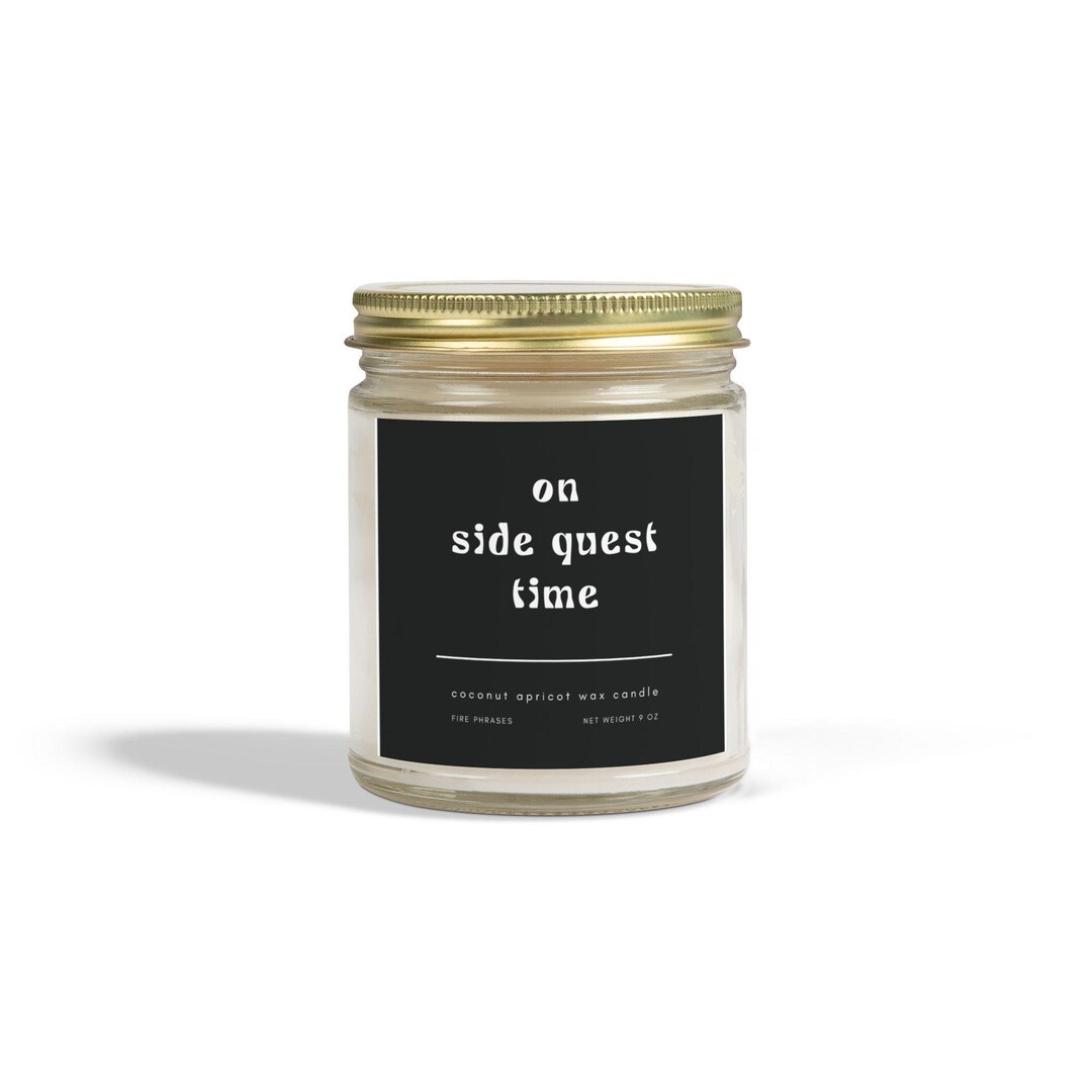 Funny Candle, Gen Z Meme, Coconut Apricot Wax, on Side Quest Time, 9oz ...