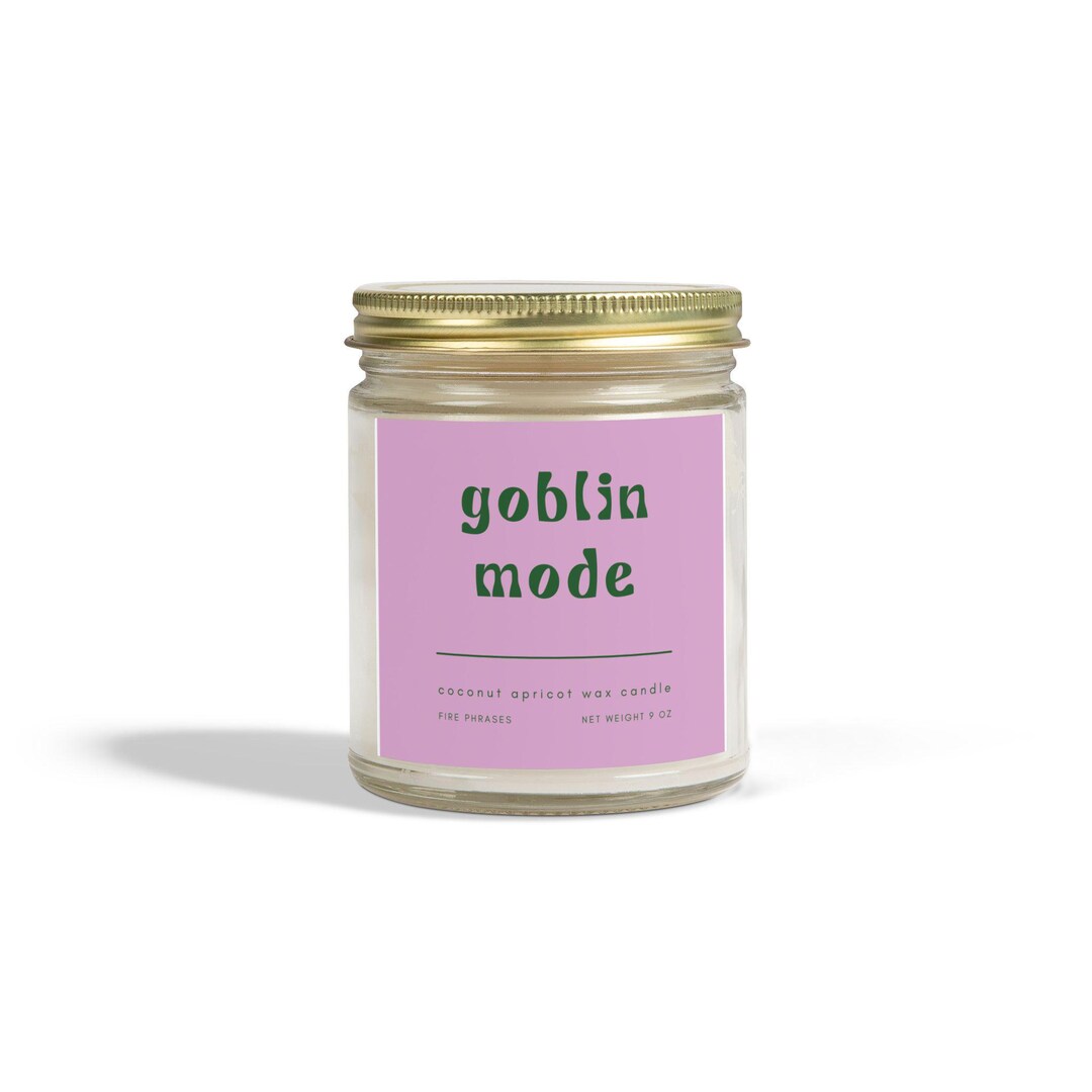 Funny Candle, Gen Z Meme, Coconut Apricot Wax, Goblin Mode, 9oz - Etsy