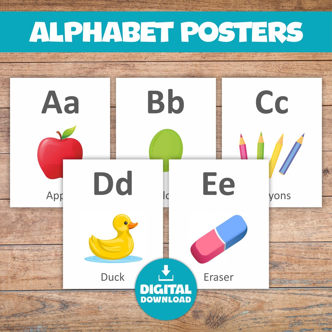 Learning the Alphabet, Alphabet Cards, Fun Learning With Letters and ...