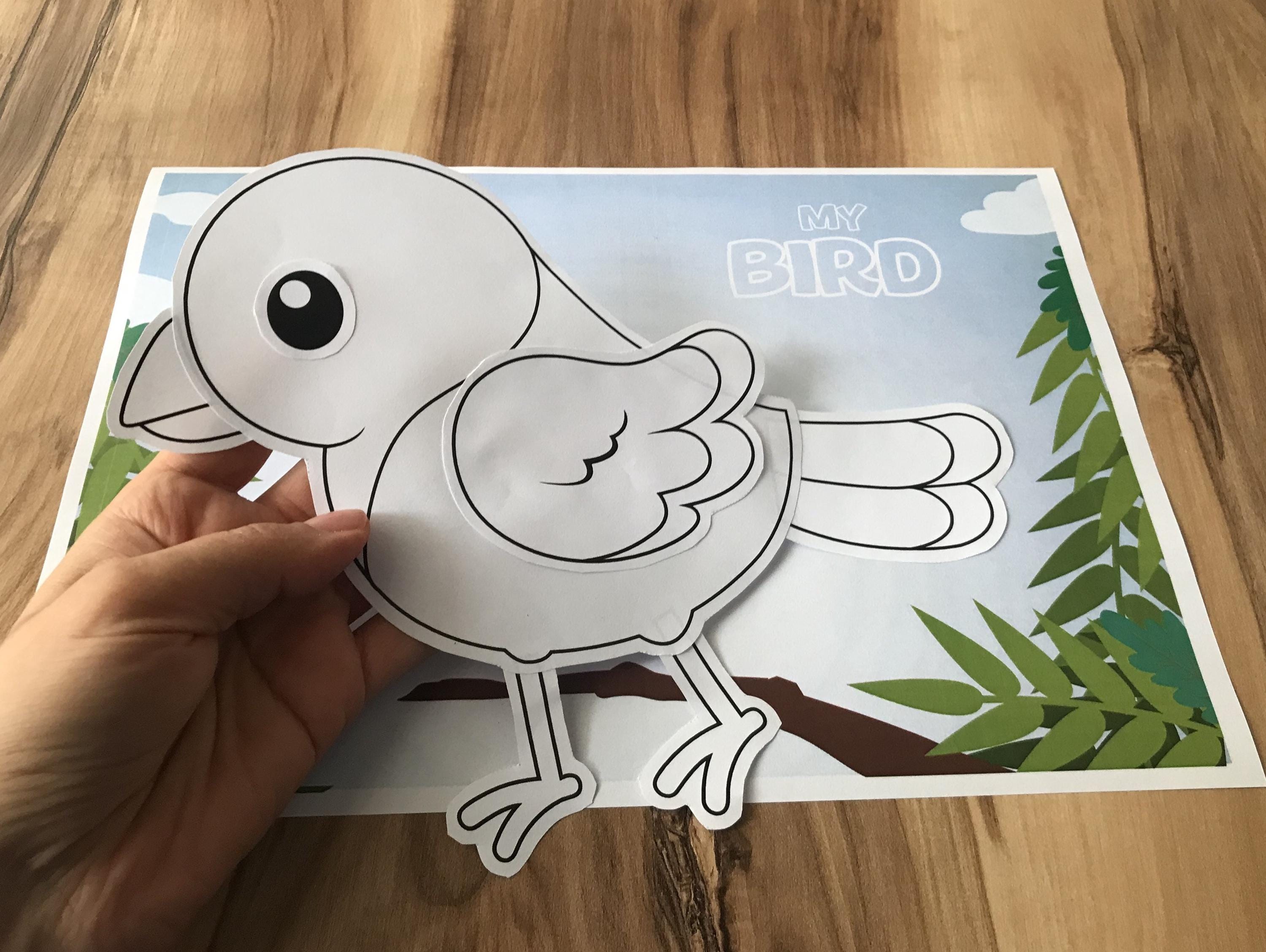 Create Your Own Fun Cut and Paste Bird!, Cut and Paste Craft Activity ...