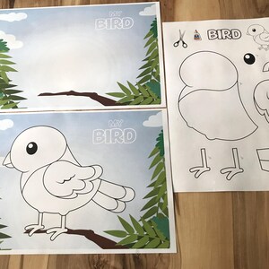 Create Your Own Fun Cut and Paste Bird!, Cut and Paste Craft Activity ...