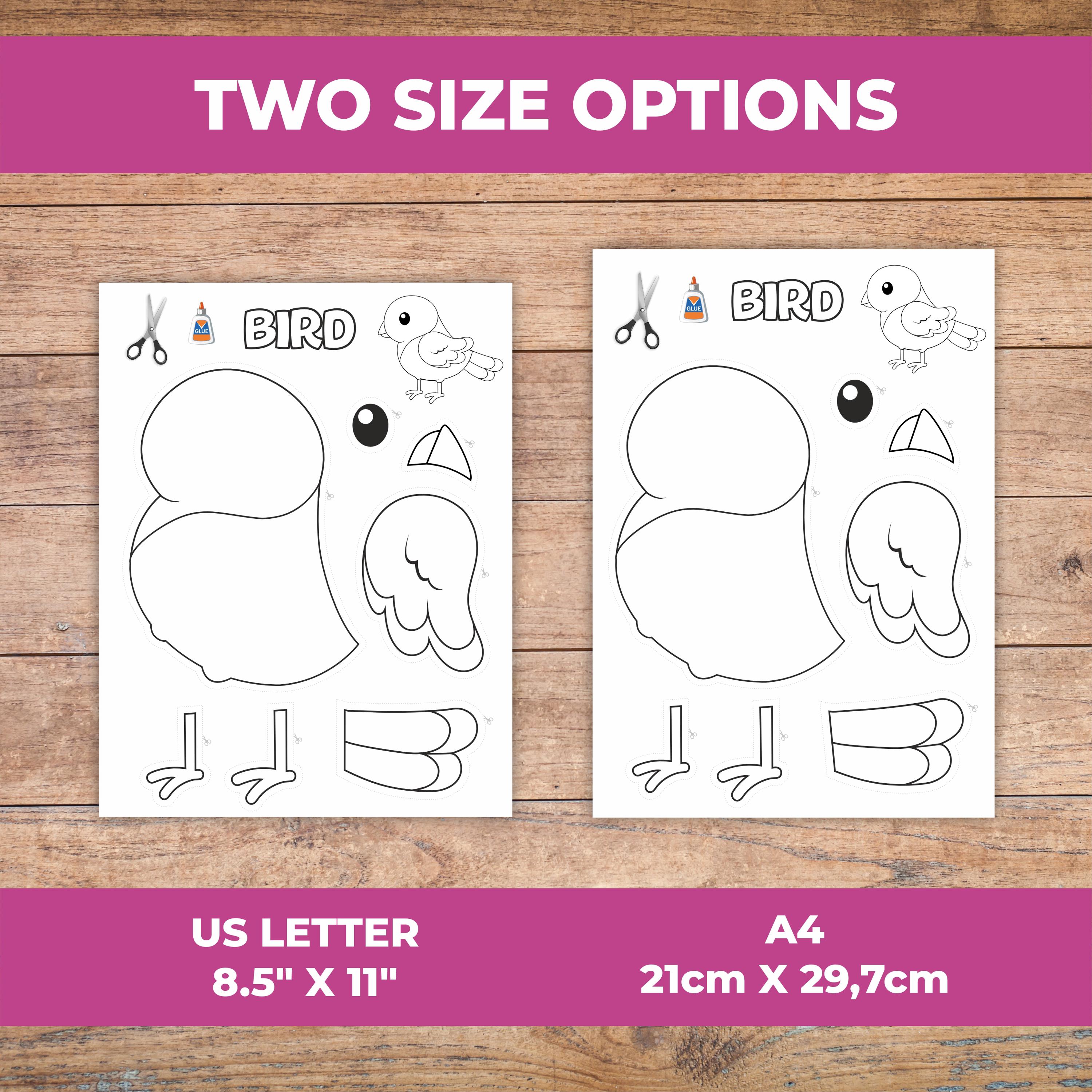 Create Your Own Fun Cut and Paste Bird!, Cut and Paste Craft Activity ...