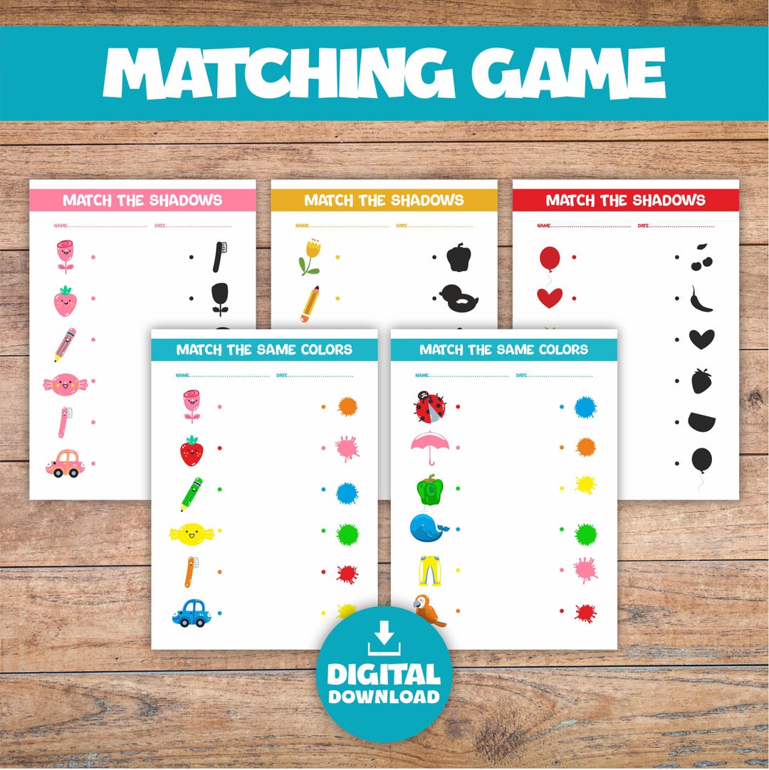 Match Colors and Shadows. Fun Brain Matching, Join the Matching Game ...