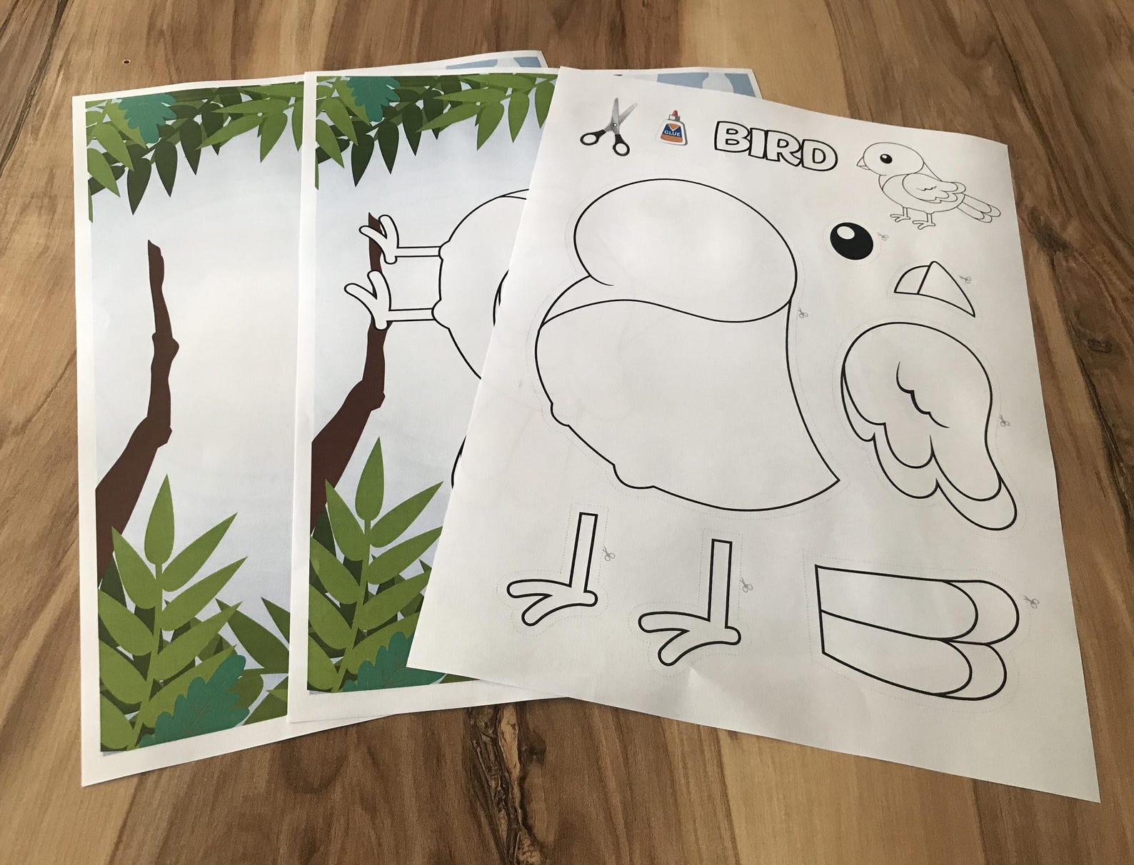 Create Your Own Fun Cut and Paste Bird!, Cut and Paste Craft Activity ...