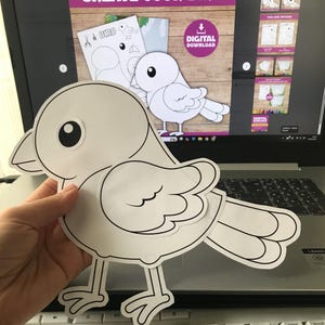 Create Your Own Fun Cut and Paste Bird!, Cut and Paste Craft Activity ...